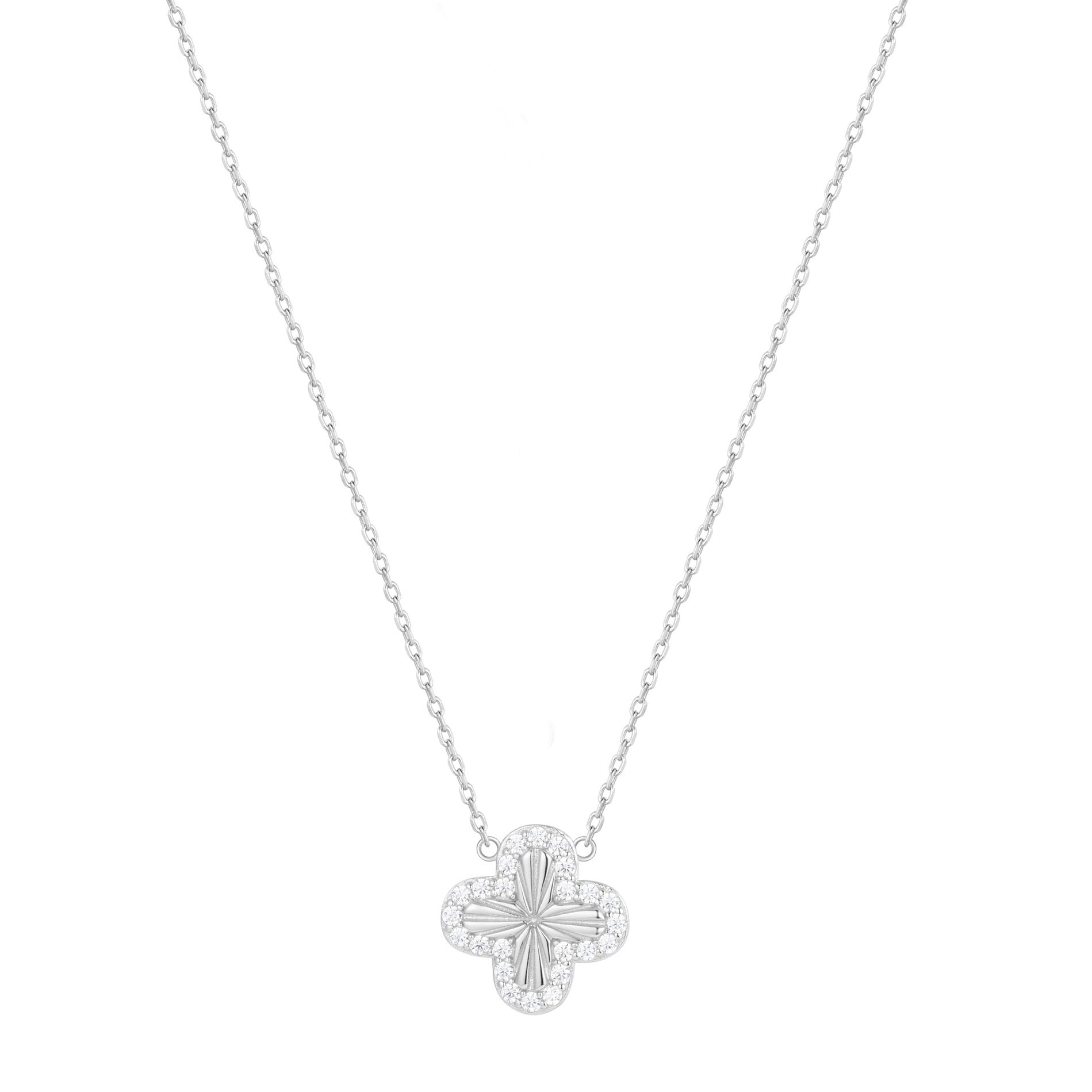 TUSCANY CLOVER SILVER NECKLACE – Alique