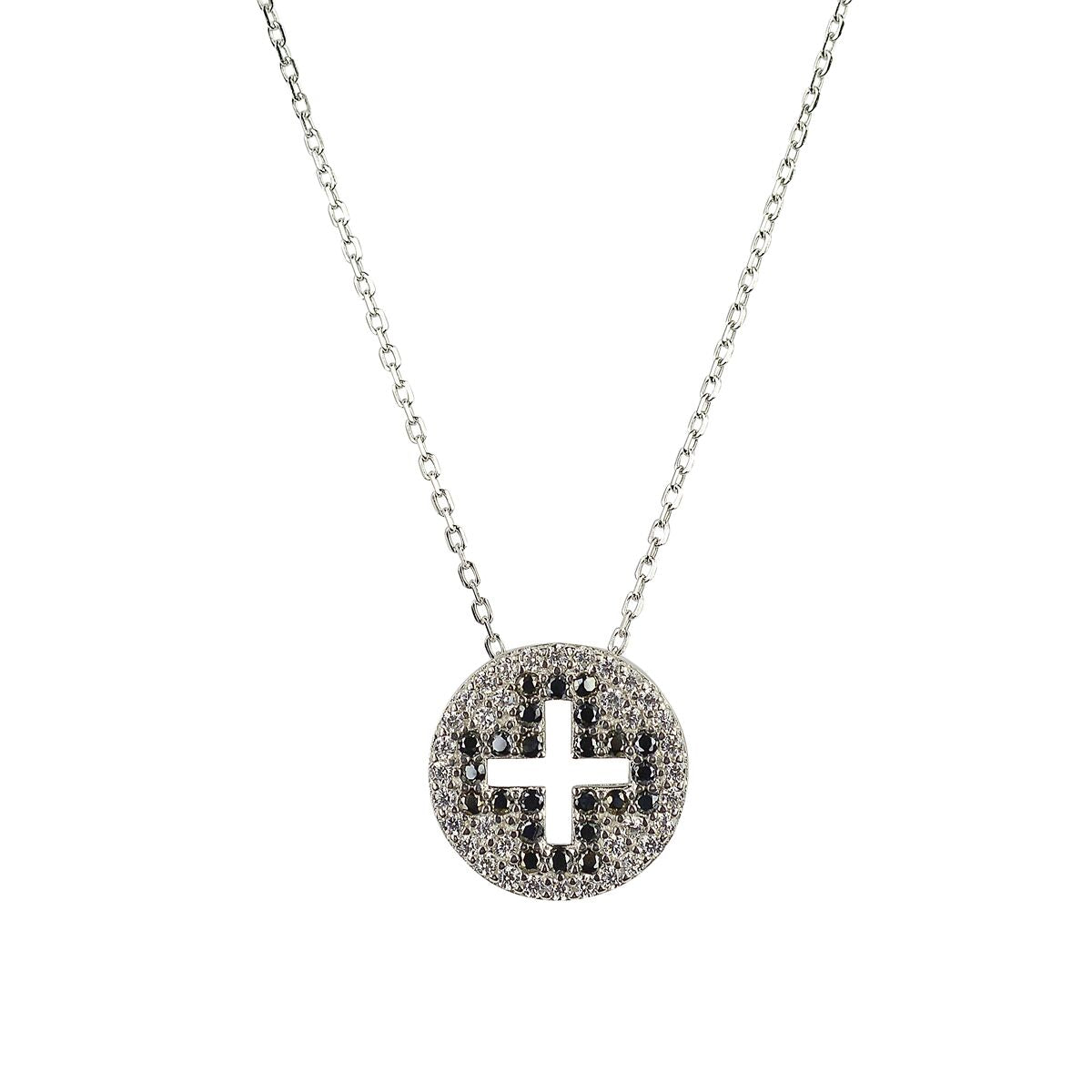DIVINITY CUT OUT CROSS STERLING SILVER NECKLACE – Alique
